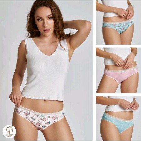 4235 KEHAT PACK-2 BRAGA BIKINI MUJER ALGODON FANTASIA